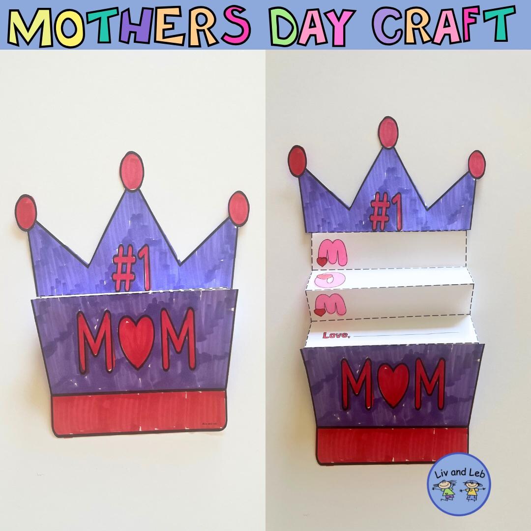 Mothers Day Paper Crown Craft - Etsy