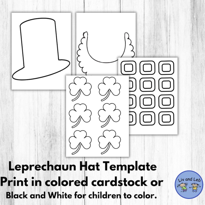 St. Patrick's Day Leprechaun Craft for Kids- Leprechaun Paper Hat - Etsy