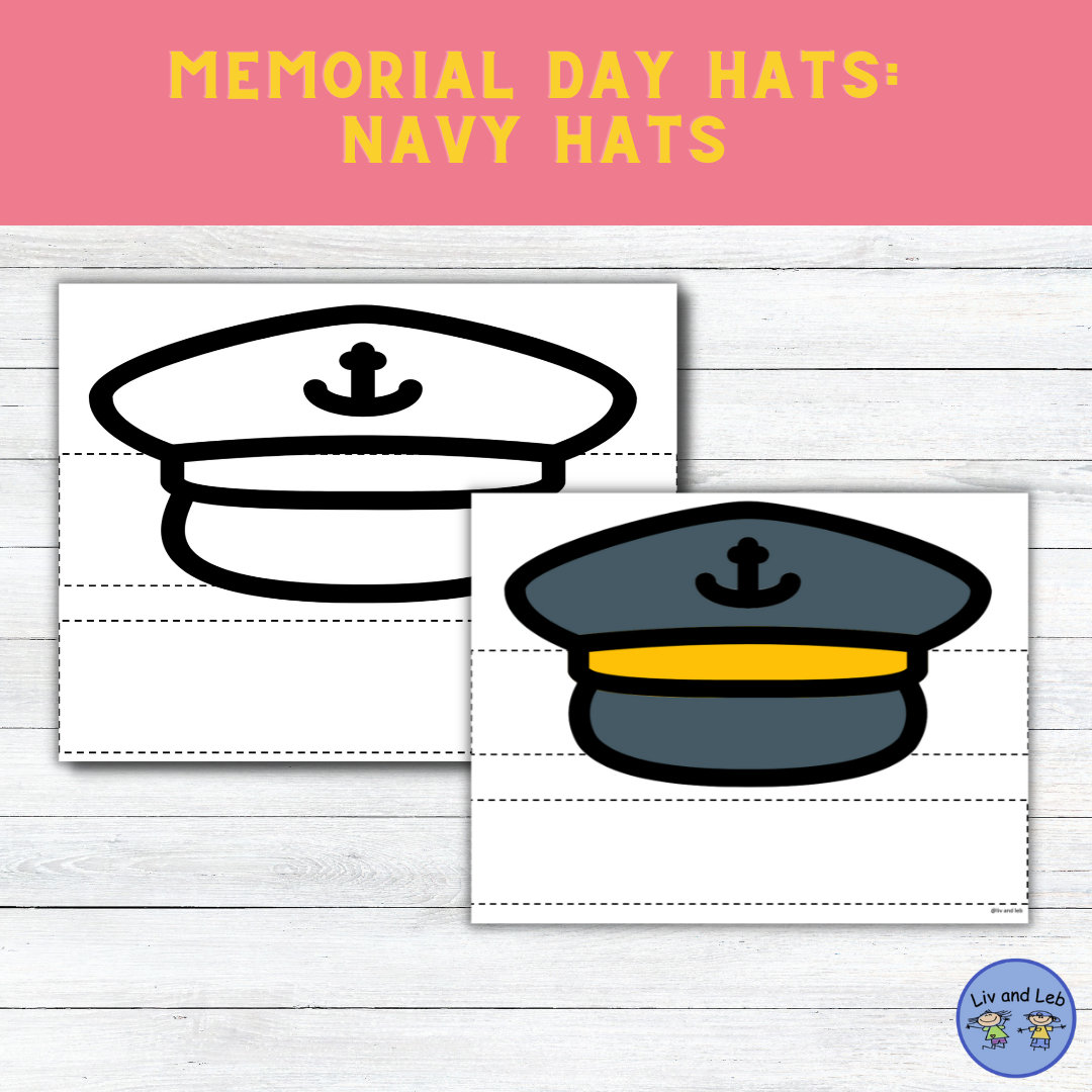 US Navy Paper Hat- Community Helper Hats- Memorial Day Hats- Veterans ...