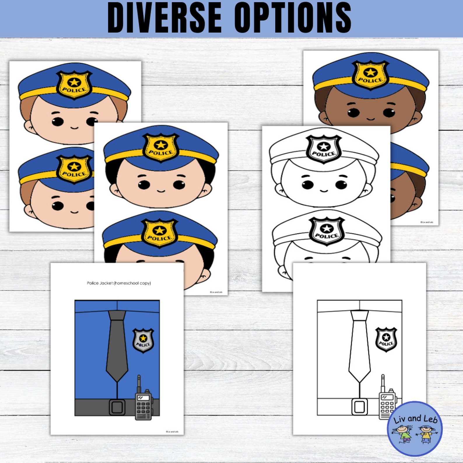 Police Craft Puppet Community Helpers Paper Craft - Etsy