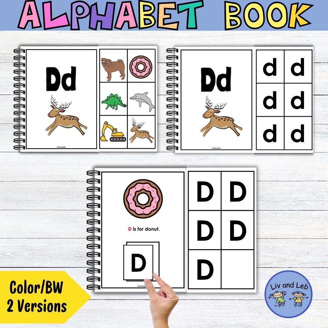 Interactive Alphabet Book- Letter D Adapted ABC Book - Etsy