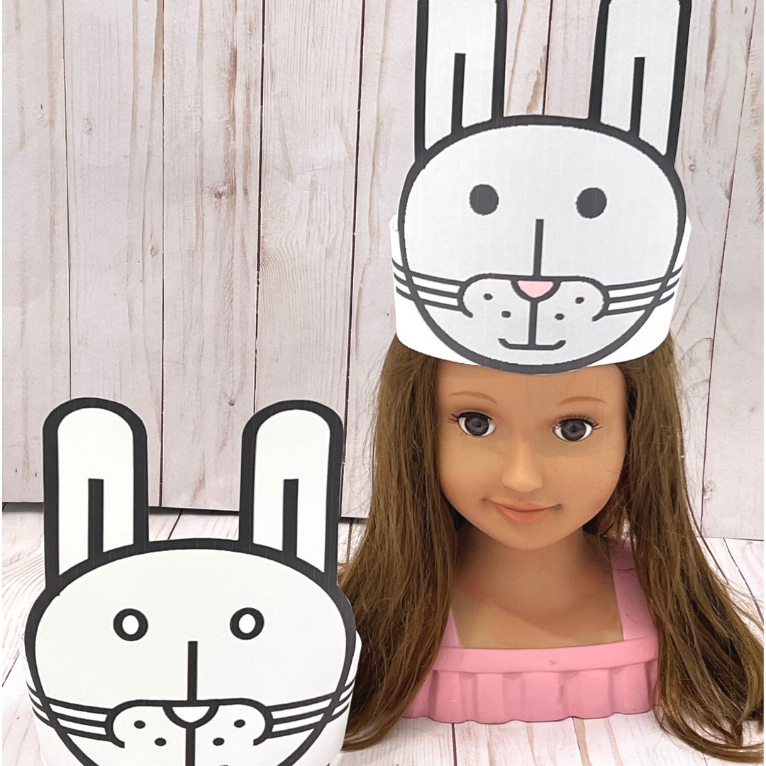 Chinese New Year Zodiac Animal Paper Hats in Color and Black and White ...