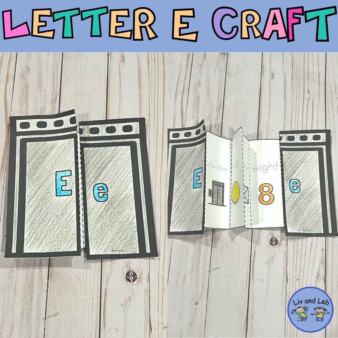 Letter E Craft- Alphabet Craft- Letter Craft - Etsy UK