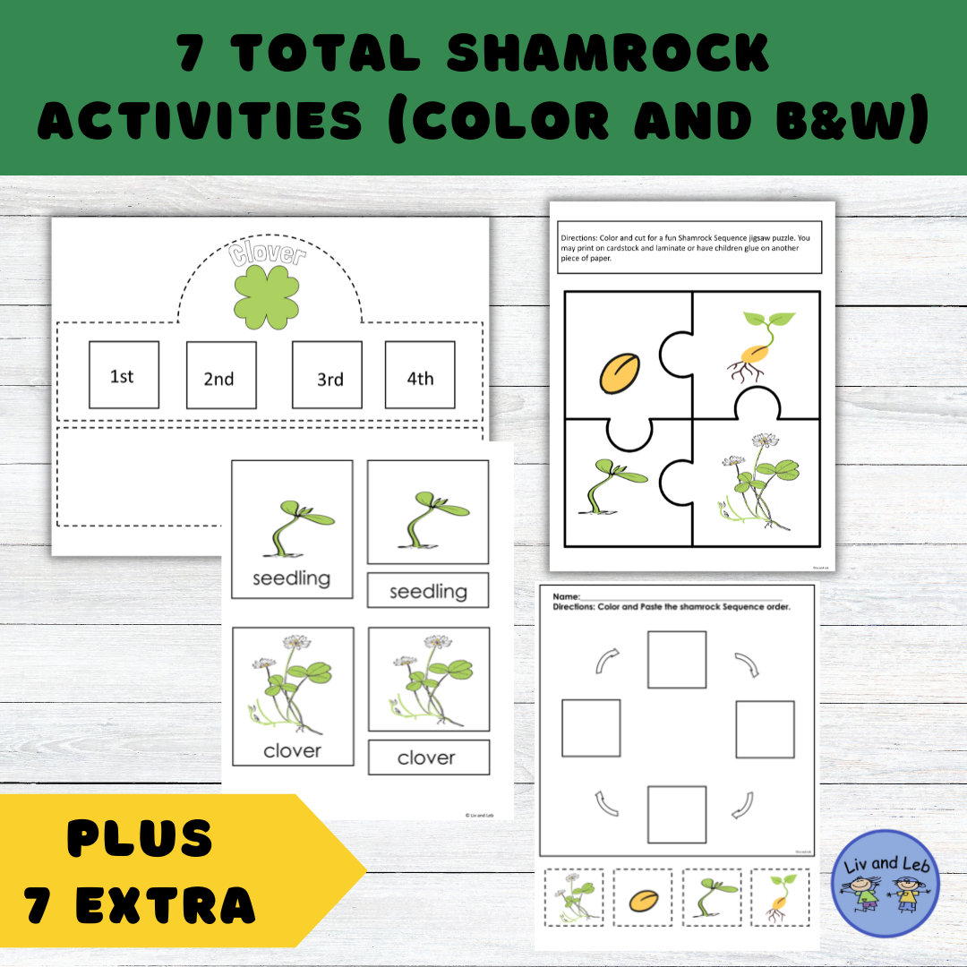 Shamrock Life Cycle Craft: St. Patrick's Day Activity - Etsy