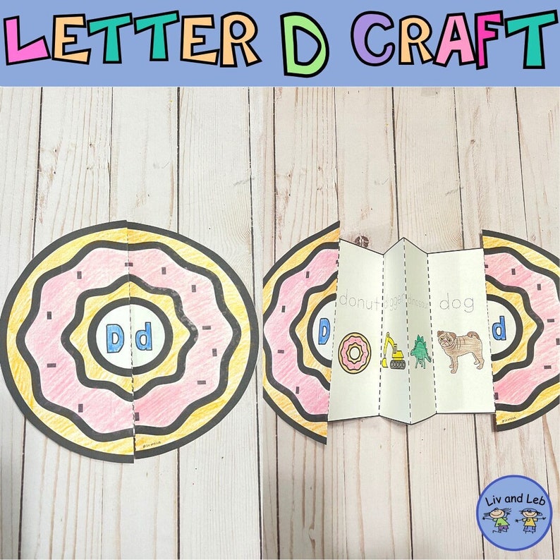Letter D Craft- Alphabet Craft- Donut Craft - Etsy UK