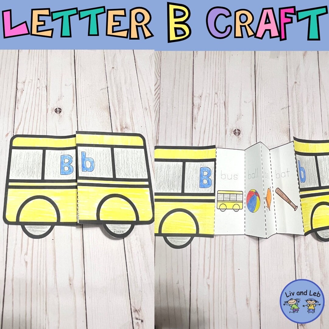 Letter B Craft- Alphabet Craft- Bus Craf - Etsy