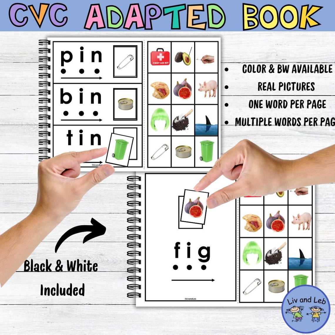 CVC Interactive Book- Word Family Short I Book - Etsy