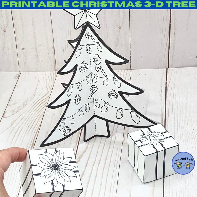 Christmas Tree Craft for Kids- Printable Winter Holiday Craft - Etsy