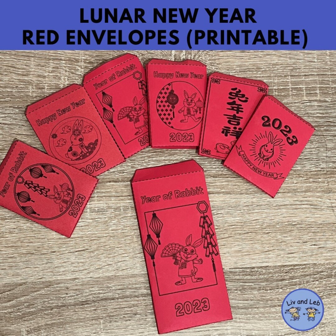 Chinese New Year Craft Lunar New Year Red Envelopes - Etsy
