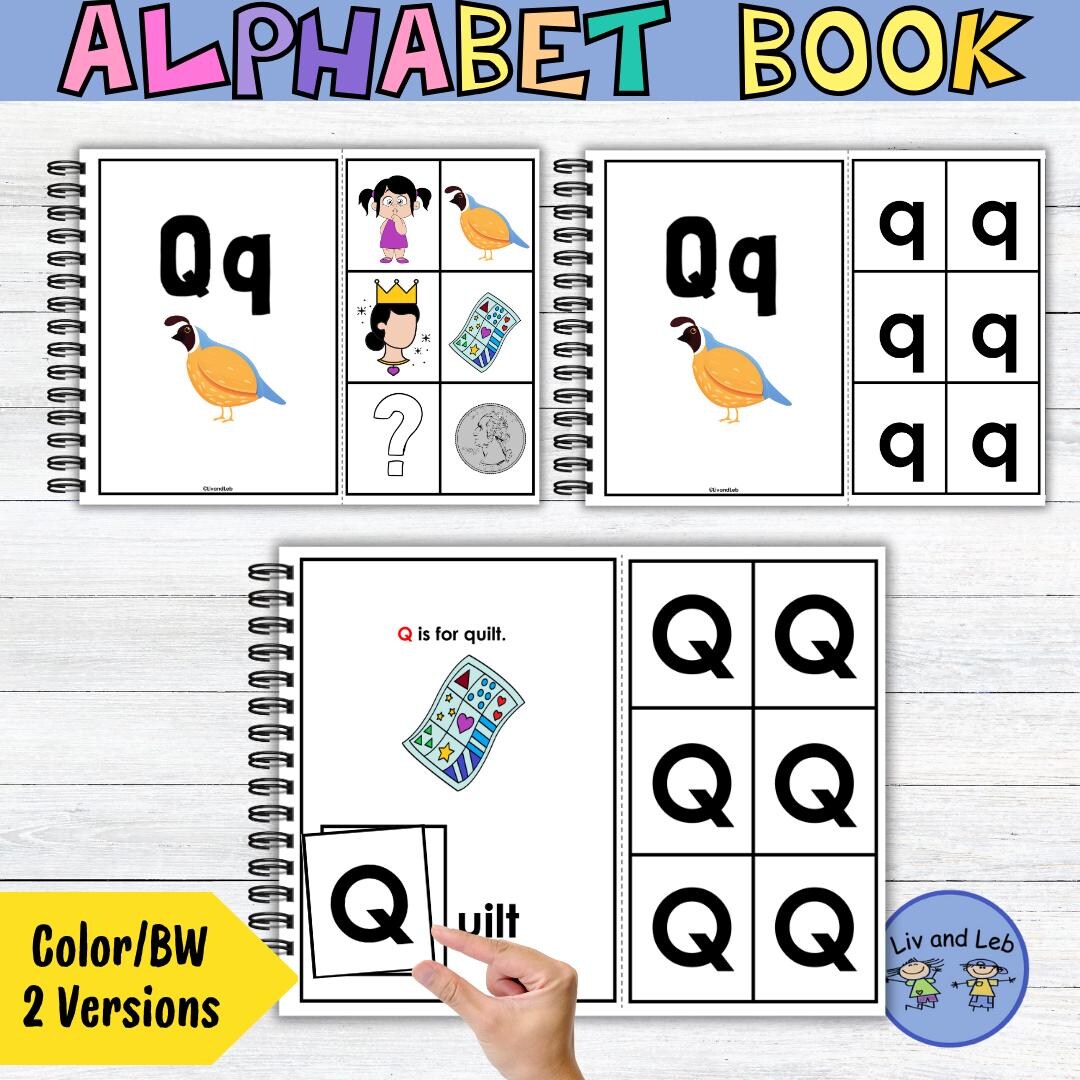 Interactive Alphabet Book for Beginning Sounds – Adapted ABC Book-letter Q - Etsy