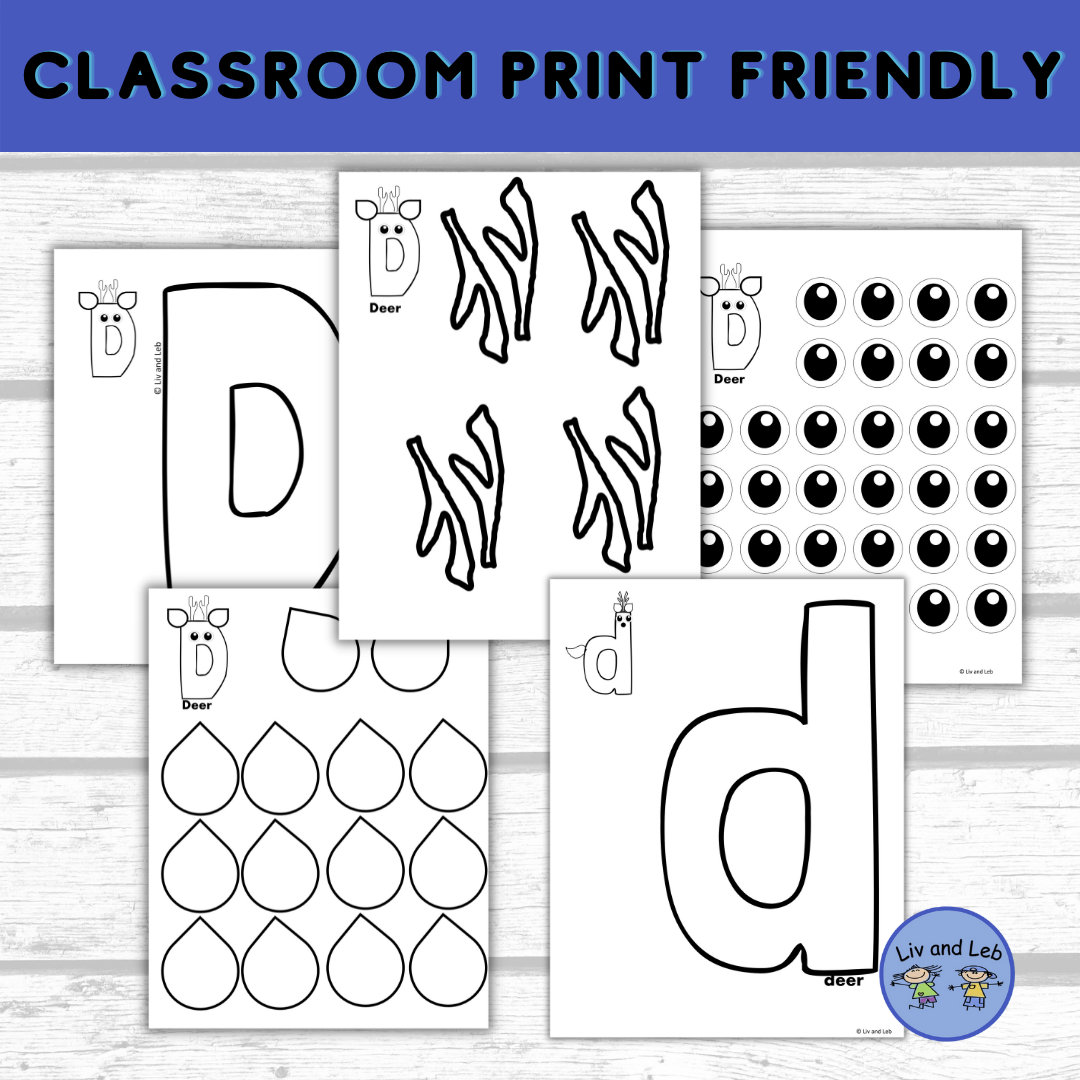 Letter D Craft- Alphabet Phonics Craft - Etsy