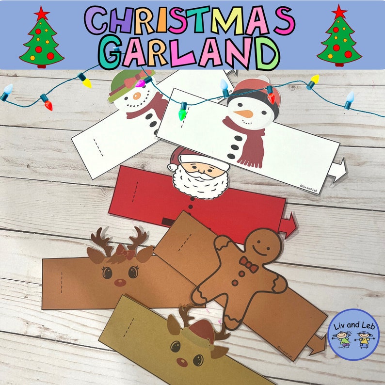 Christmas Paper Garland- Easy Crafts for Kids- Holiday Decor - Etsy