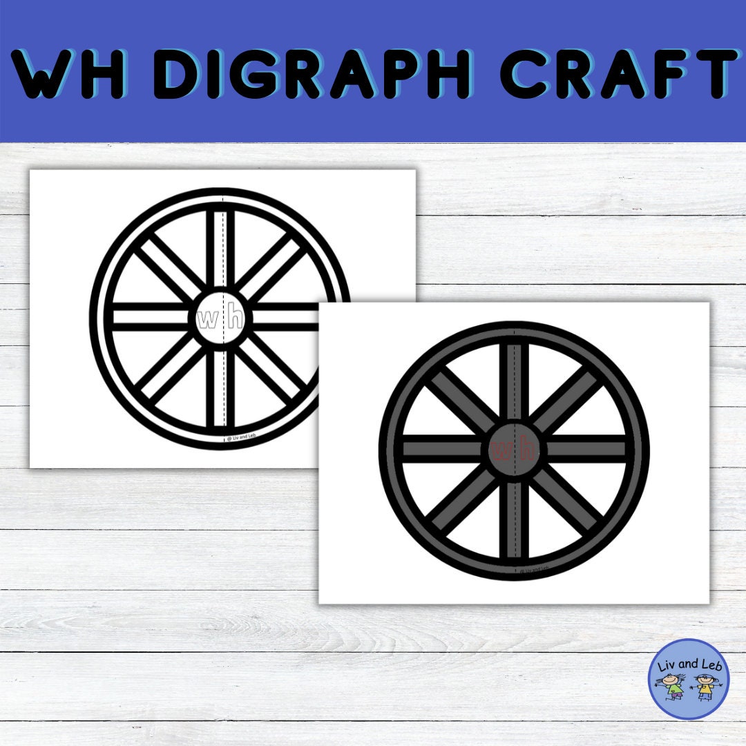 Consonant Digraph Craft "wh", Digraph Flashcards, Digraph Worksheets - Etsy