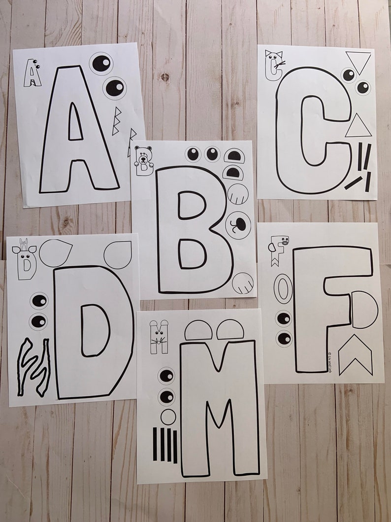 Alphabet Craft Zoo Animal Letter Craft Animal Letter Craft - Etsy Canada