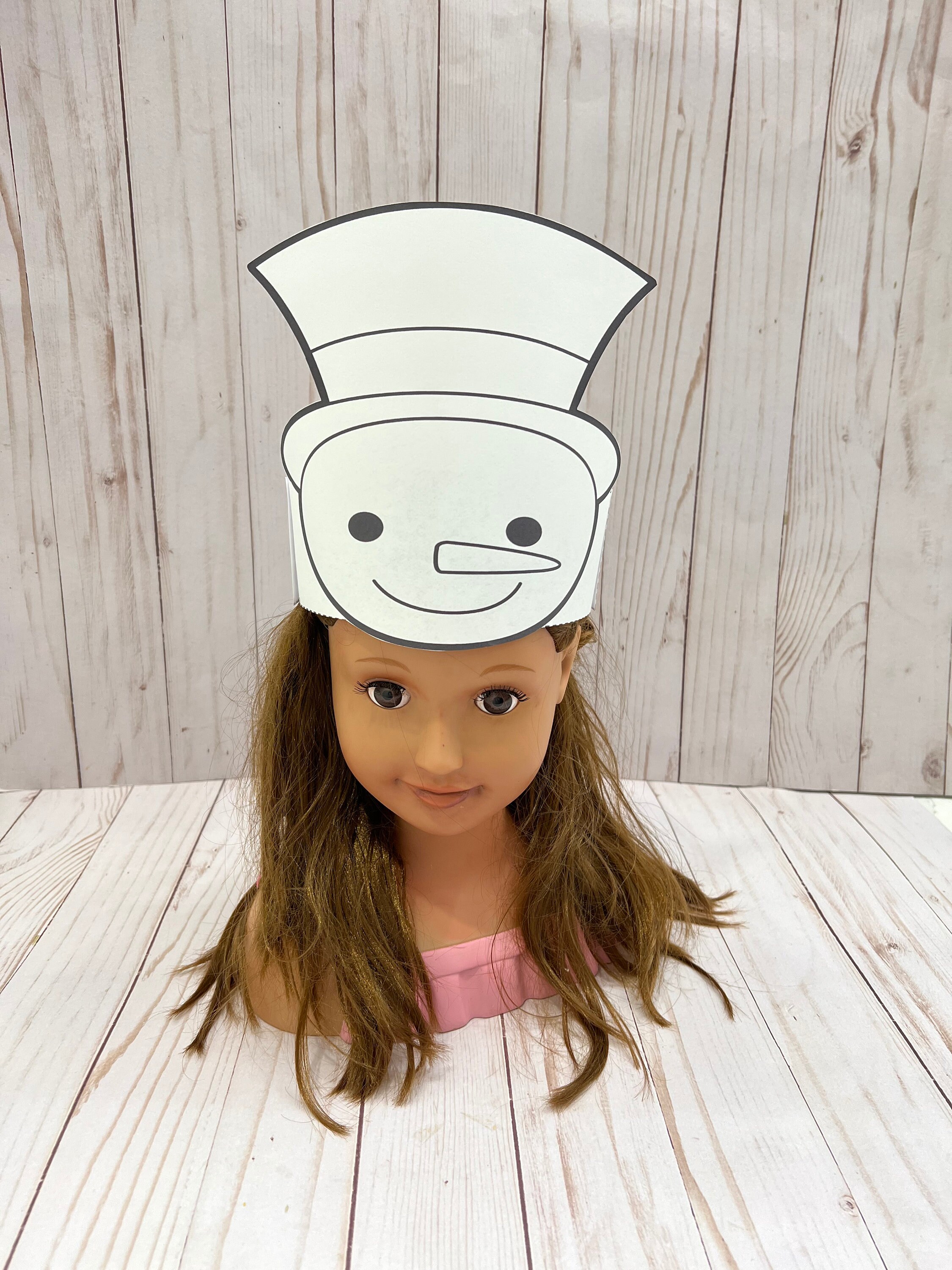 Snowman Paper Hat-crown-christmas-holiday Printable Craft - Etsy