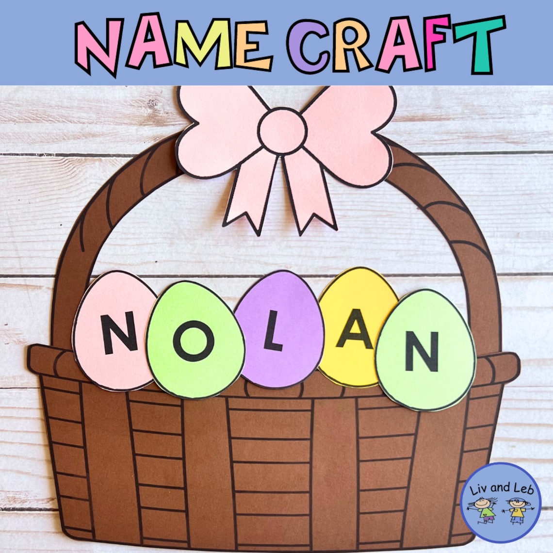 Easter Name Craft- Spring Name Craft- Easter Baskets - Etsy