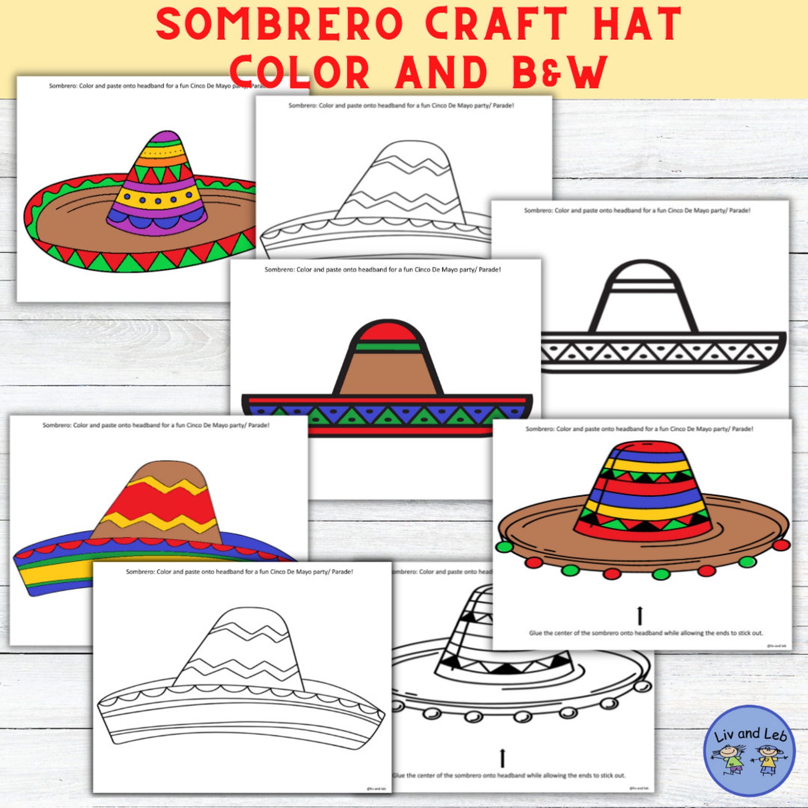 Cinco De Mayo Sombrero Hat Craft - Etsy