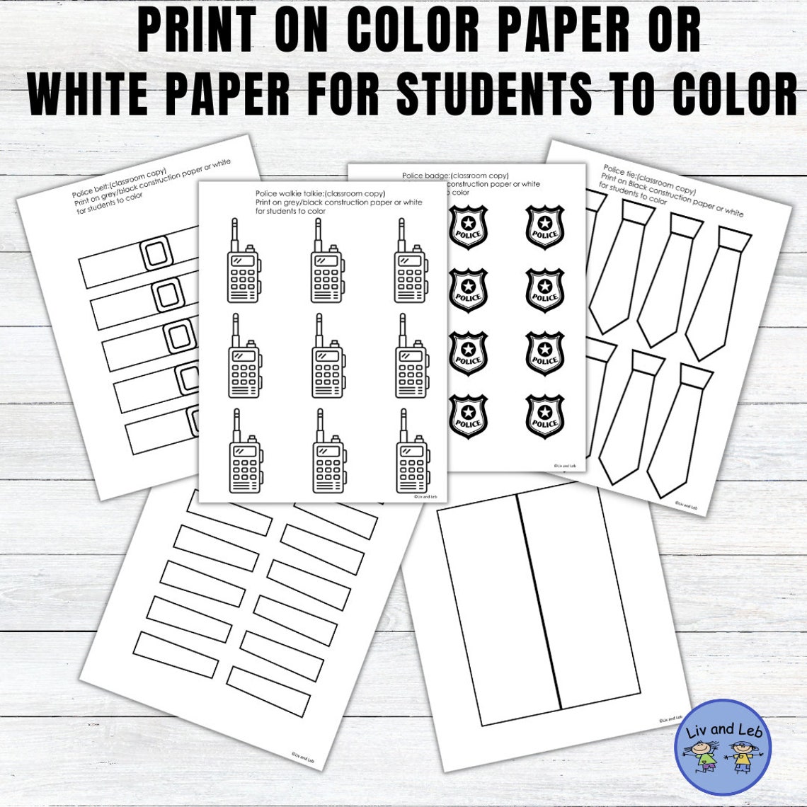 Police Craft Puppet Community Helpers Paper Craft - Etsy