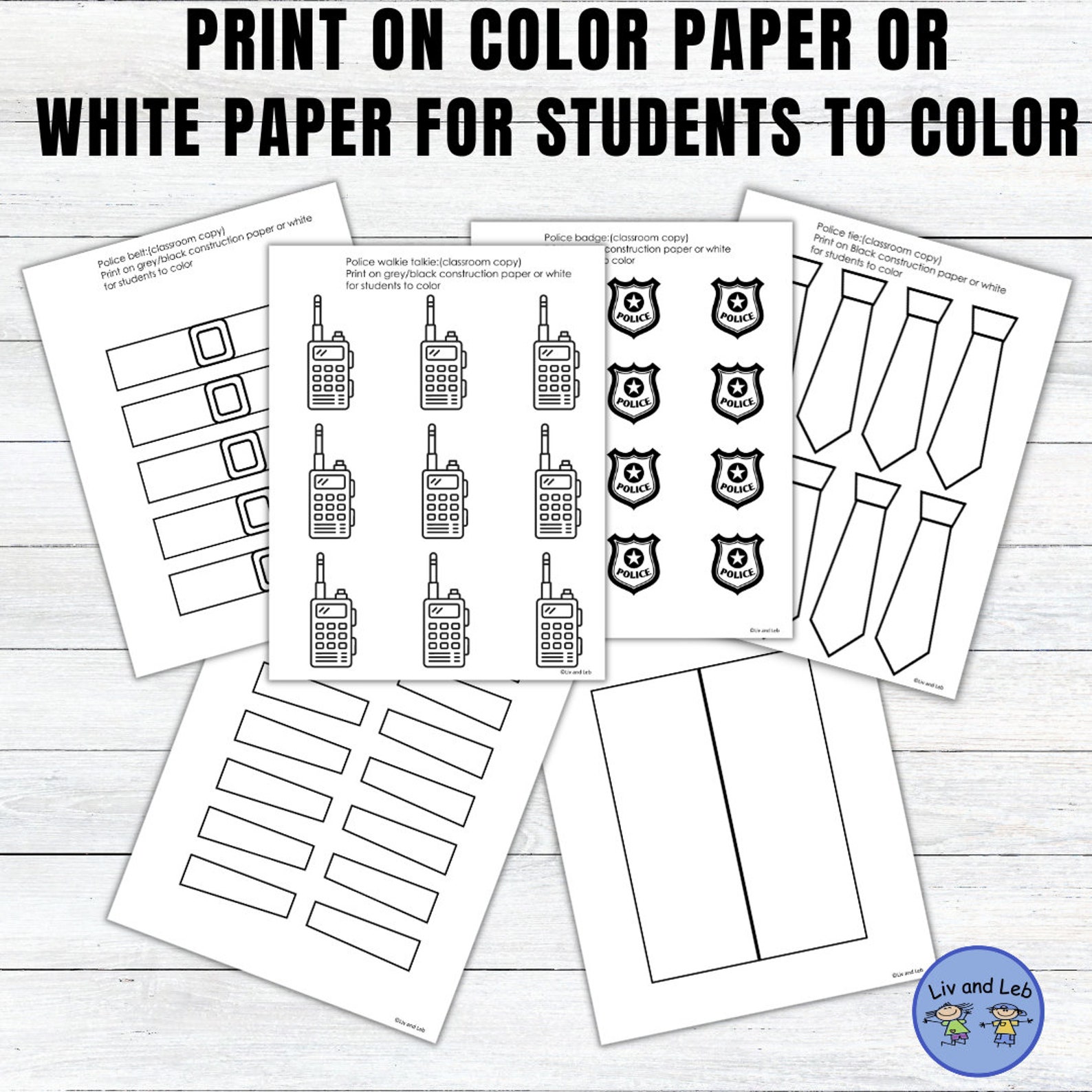 Police Craft Puppet Community Helpers Paper Craft - Etsy