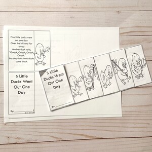 5 Little Ducks Interactive Book and Fingr Puppet - Etsy