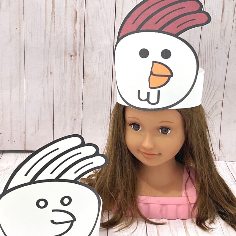 Chinese New Year Zodiac Animal Paper Hats in Color and Black and White ...