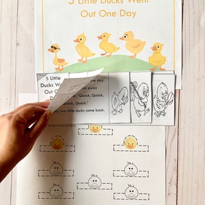 5 Little Ducks Interactive Book and Fingr Puppet - Etsy