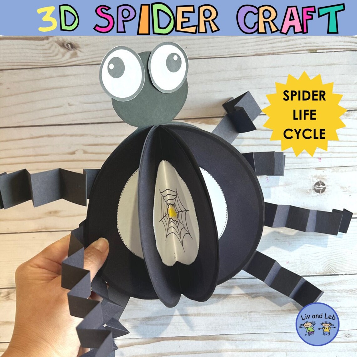 Spider Life Cycle Kids Craft- Halloween Paper Craft - Etsy