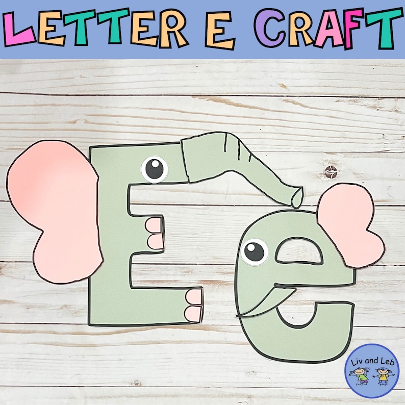 Letter E Craft- Alphabet Phonics Craft- Elephant Craft - Etsy Letter E Craft- Alphabet Phonics Craft- Elephant Craft - Etsy