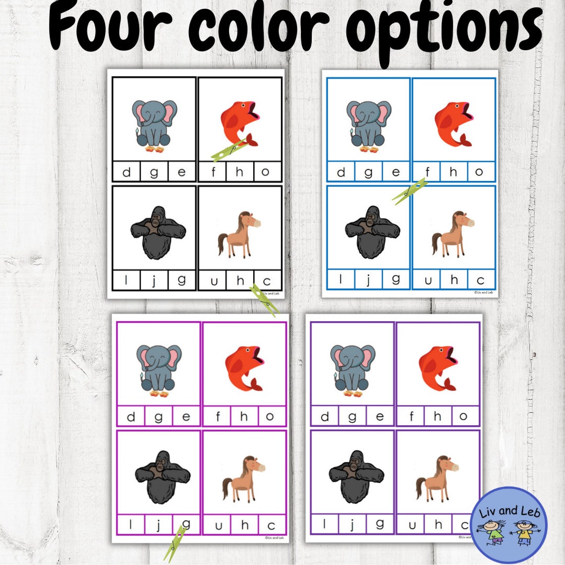 Alphabet Preschool Activity- Beginning Sounds Clip Card - Etsy