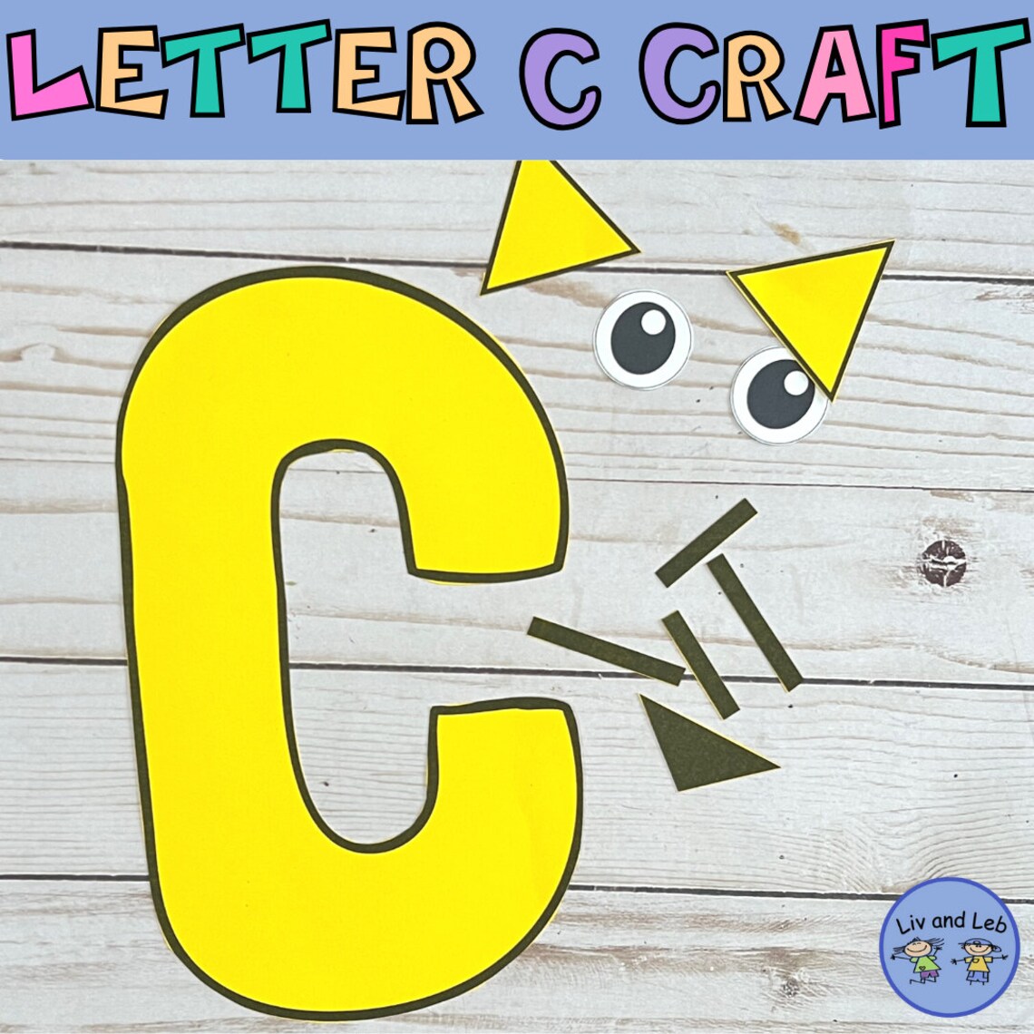 Letter C Craft- Alphabet Phonics Craft- Cat Craft - Etsy