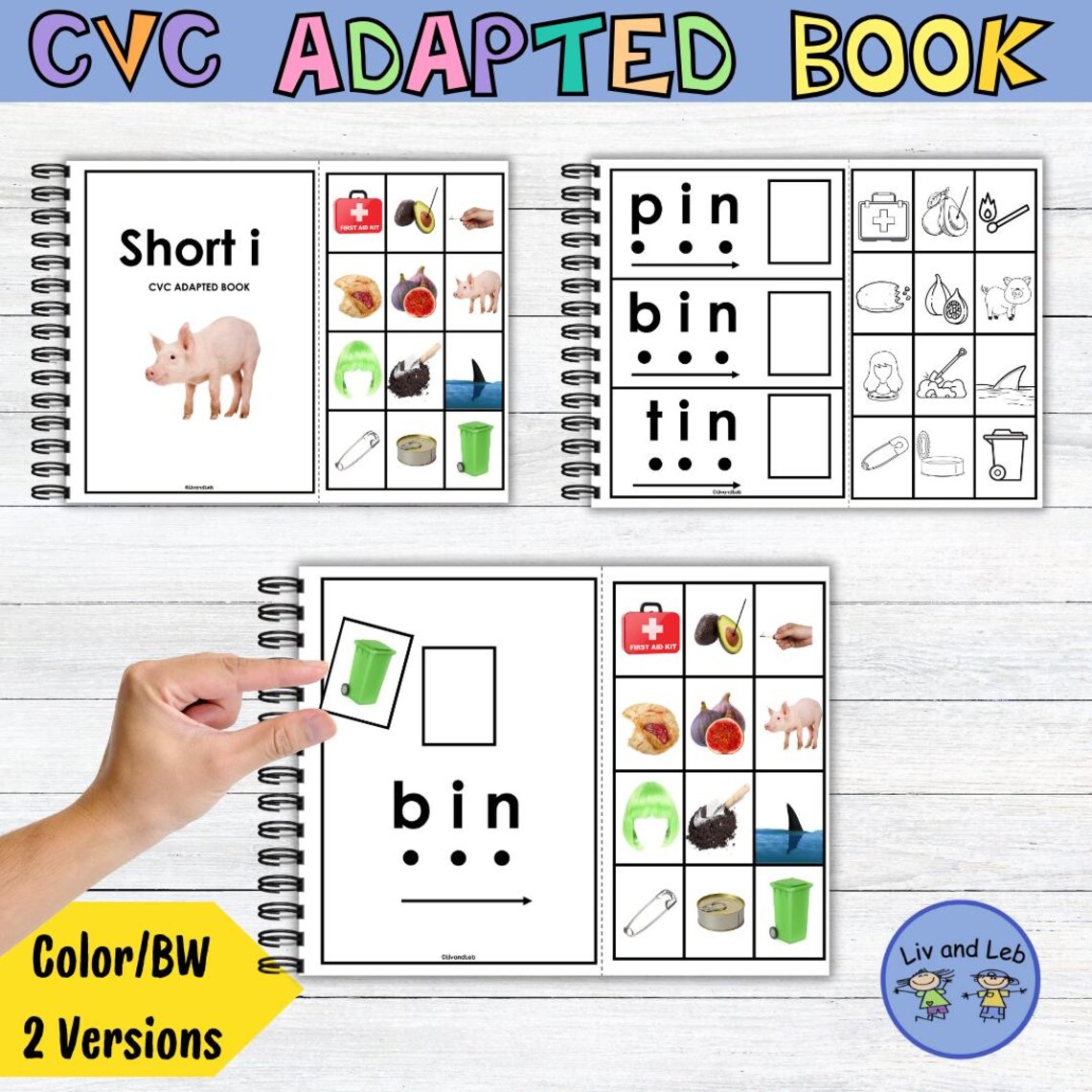 CVC Interactive Book- Word Family Short I Book - Etsy
