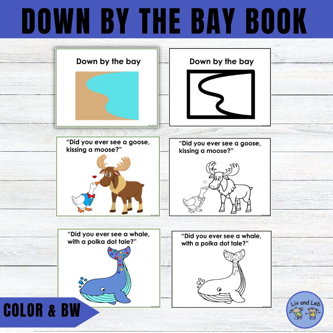 Preschool Rhymes Song Book and Craft Down by the Bay - Etsy