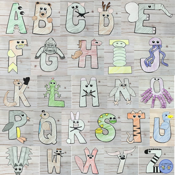 Printable Craft Alphabet Animals