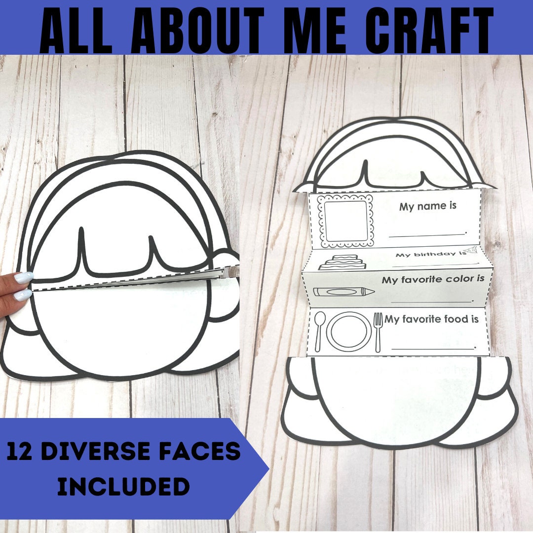 All About Me Craft- Back to School - Etsy