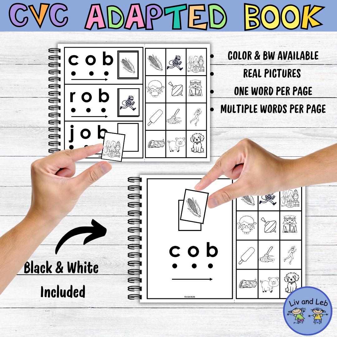 CVC Interactive Book- Word Family Short O Book - Etsy