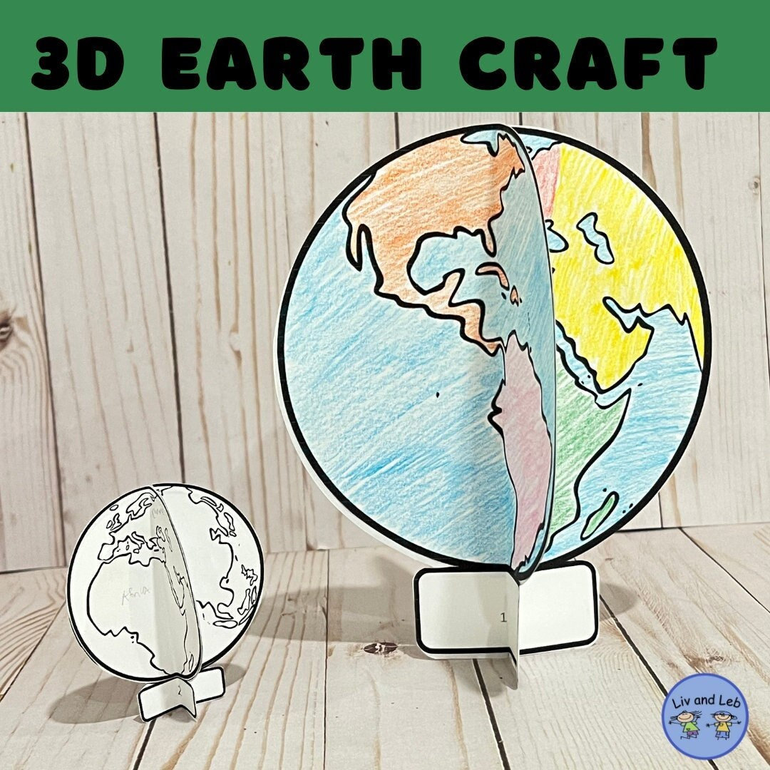 Earth Day 3D Craft - Etsy