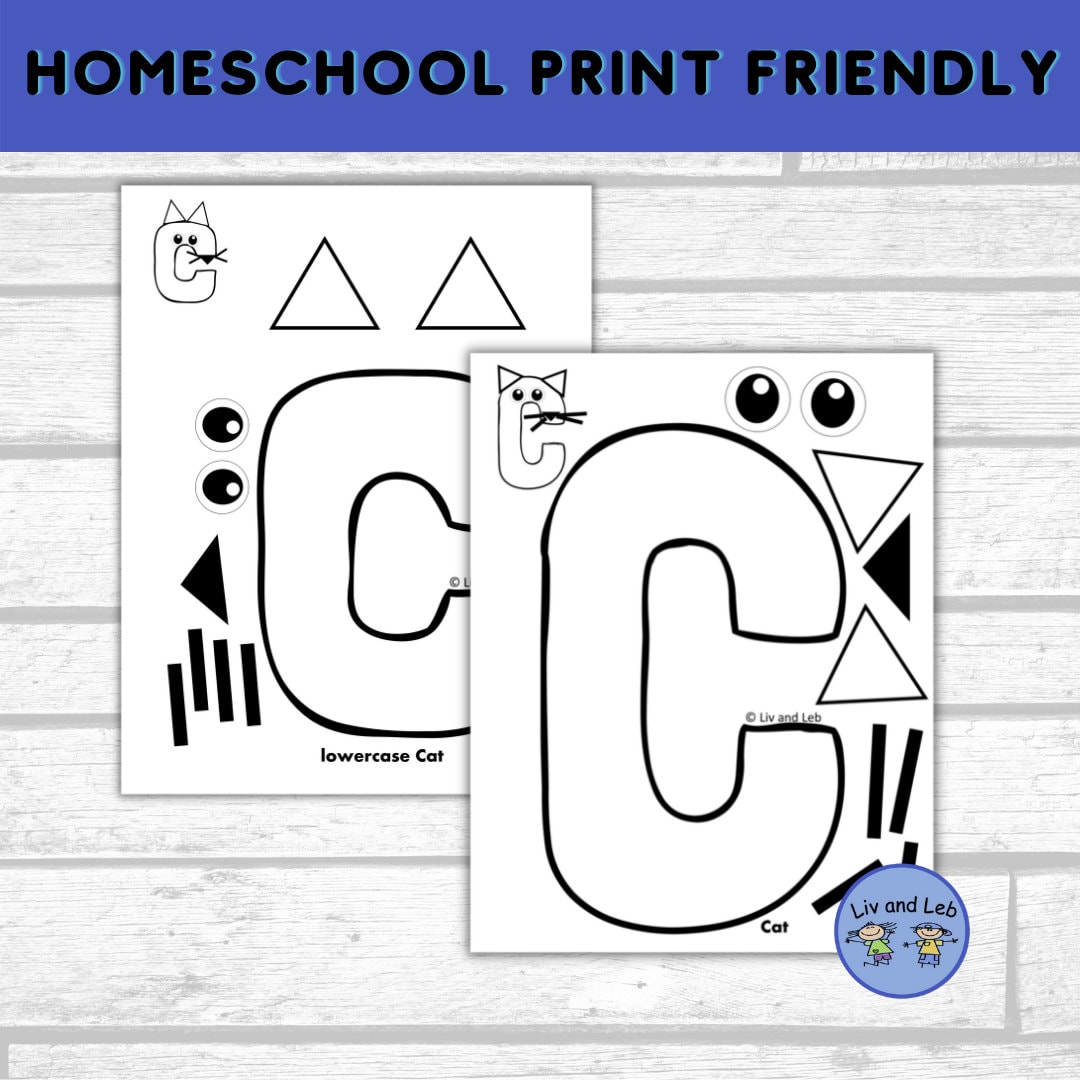 Letter C Craft- Alphabet Phonics Craft- Cat Craft - Etsy
