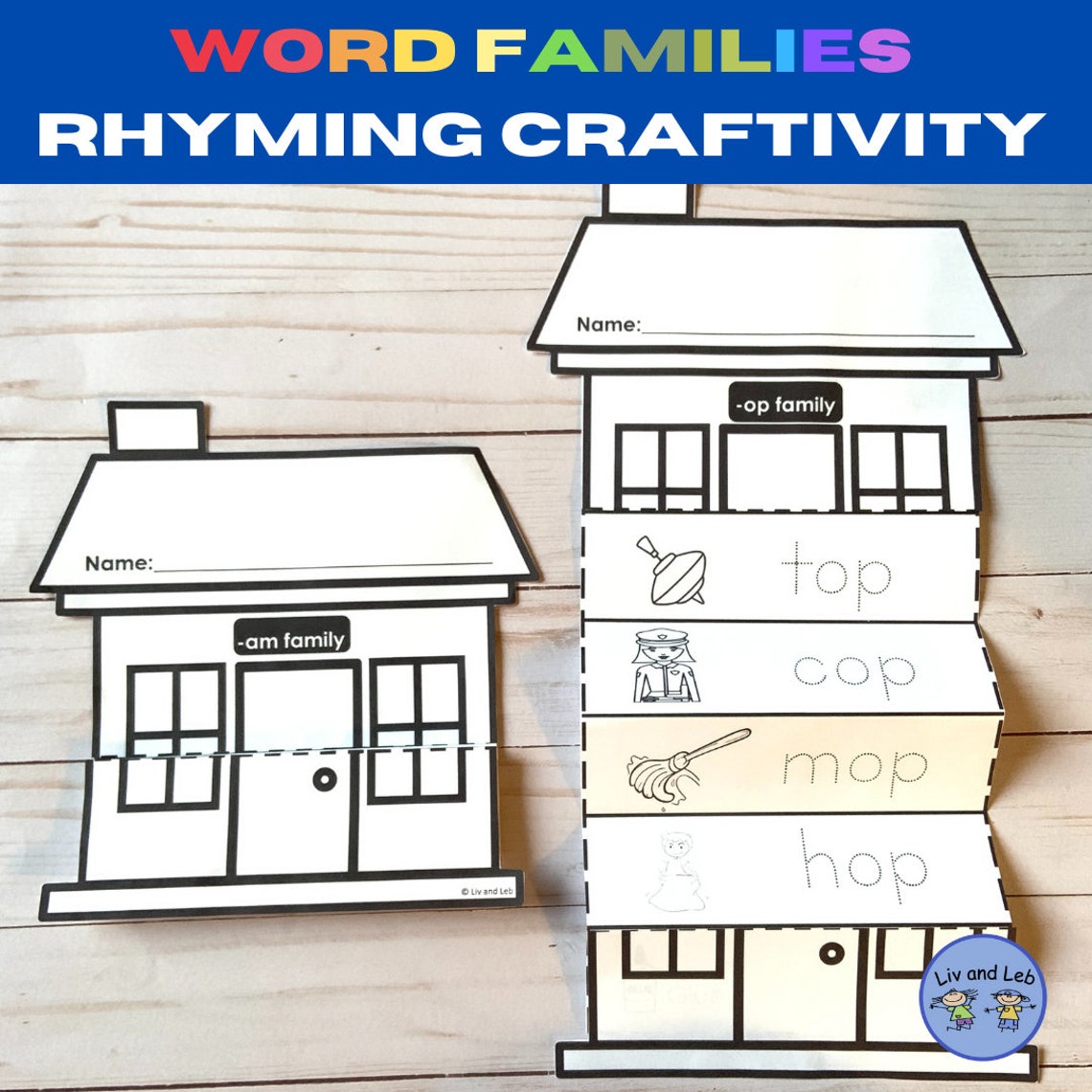 CVC Word Family Rhyme Craft - Etsy