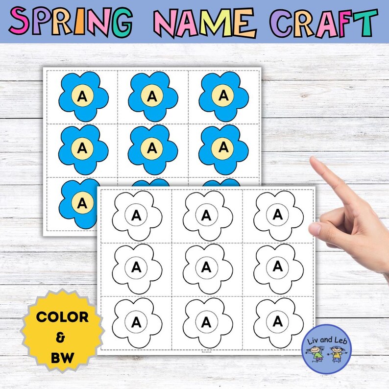 Spring Flower Name Craft for Kindergarten | March Spring Bulletin Board ...
