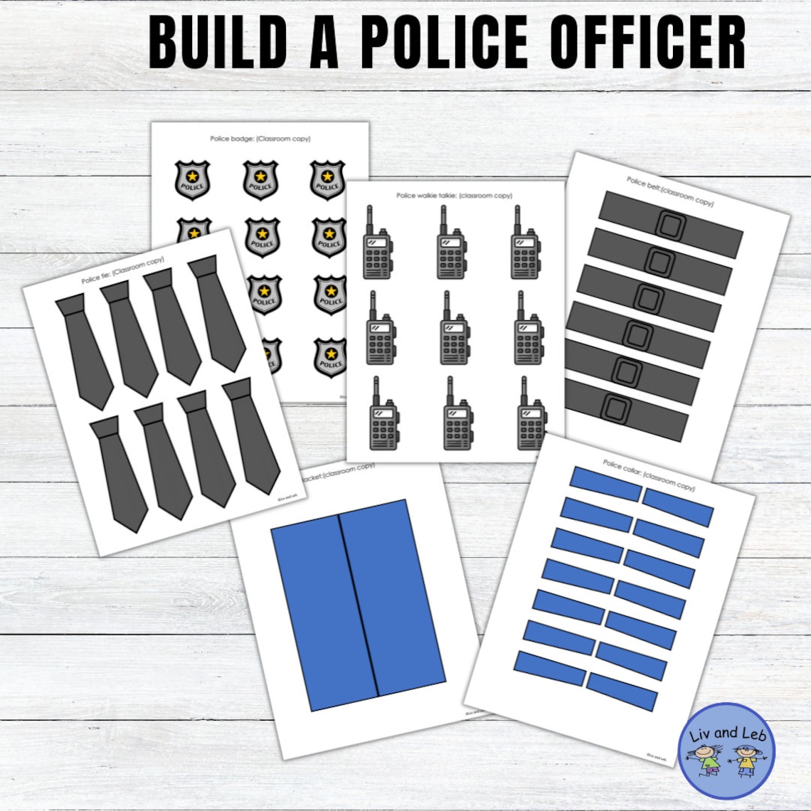 Police Craft Puppet Community Helpers Paper Craft - Etsy