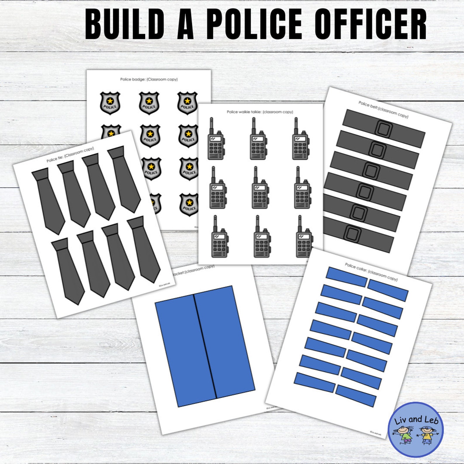 Police Craft Puppet Community Helpers Paper Craft - Etsy