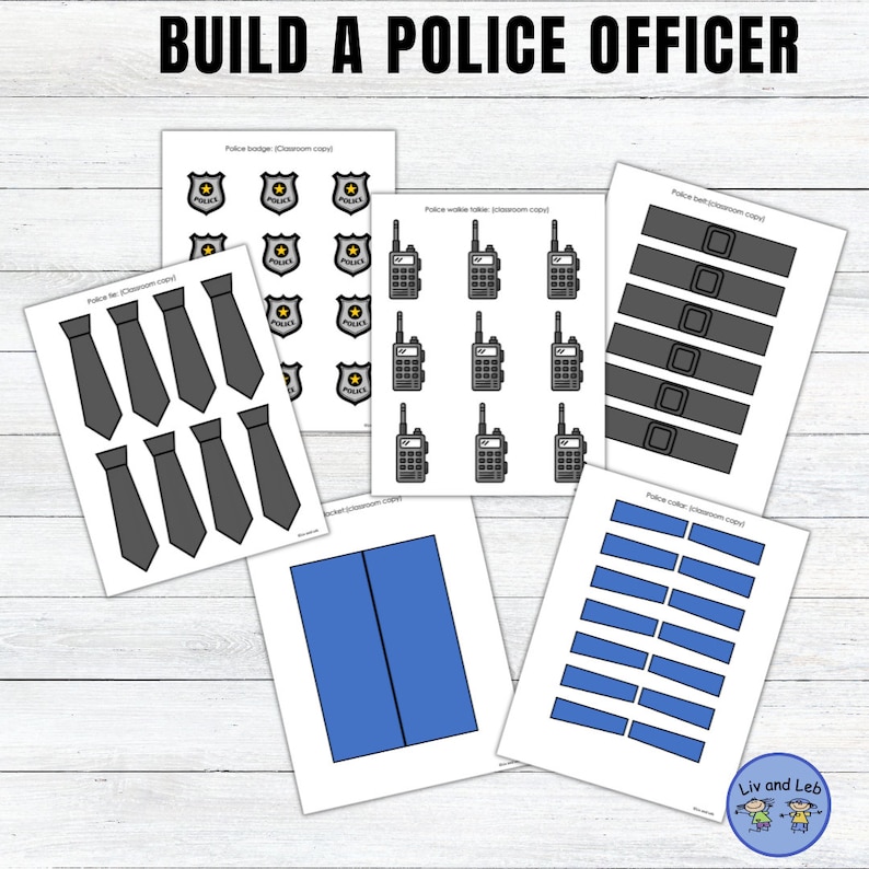 Police Craft Puppet Community Helpers Paper Craft - Etsy