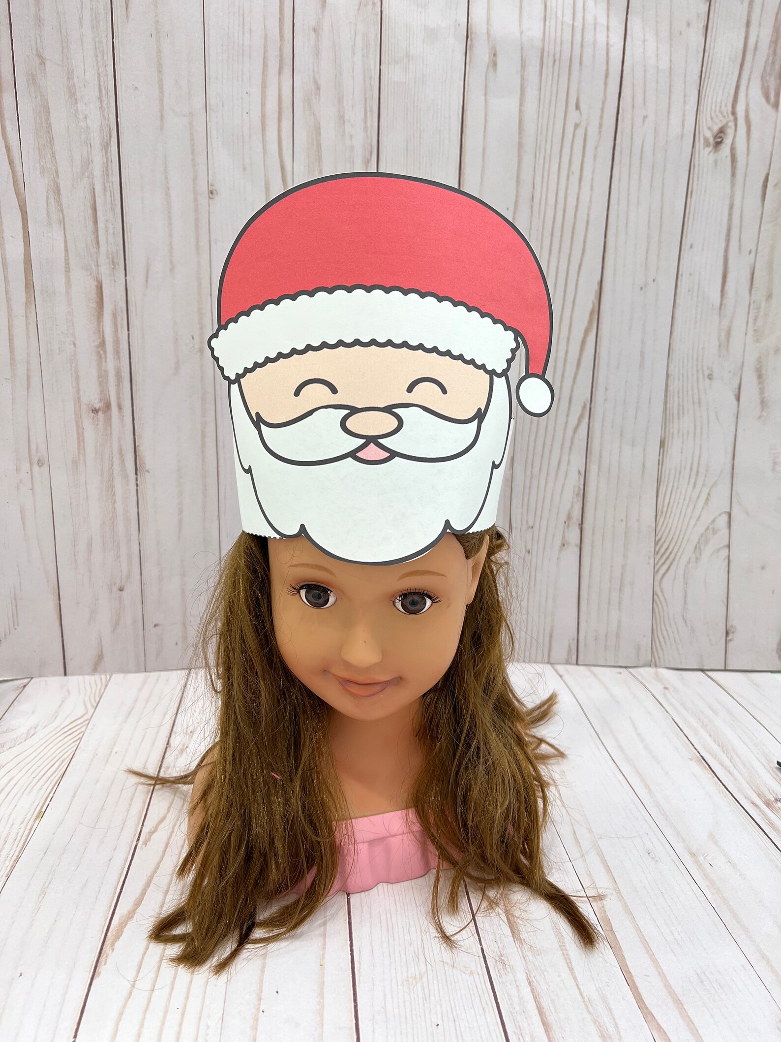 Santa Craft Paper Crown Christmas Hats Fro Kids - Etsy