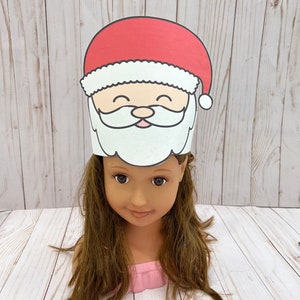 Santa Craft Paper Crown Christmas Hats Fro Kids - Etsy