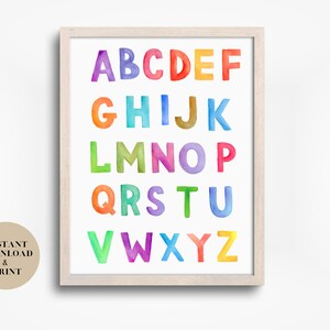 Alphabet Poster, Classroom ABC Poster, Nursery Alphabet Poster ...