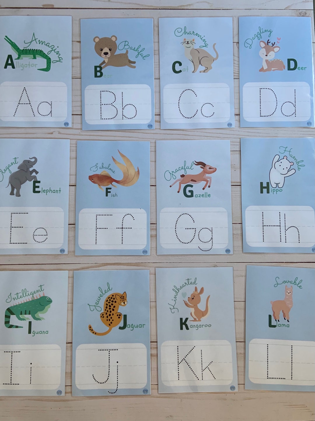 Alphabet Uppercase and Lowercase Tracing Cards, Flashcards & Poster - Etsy