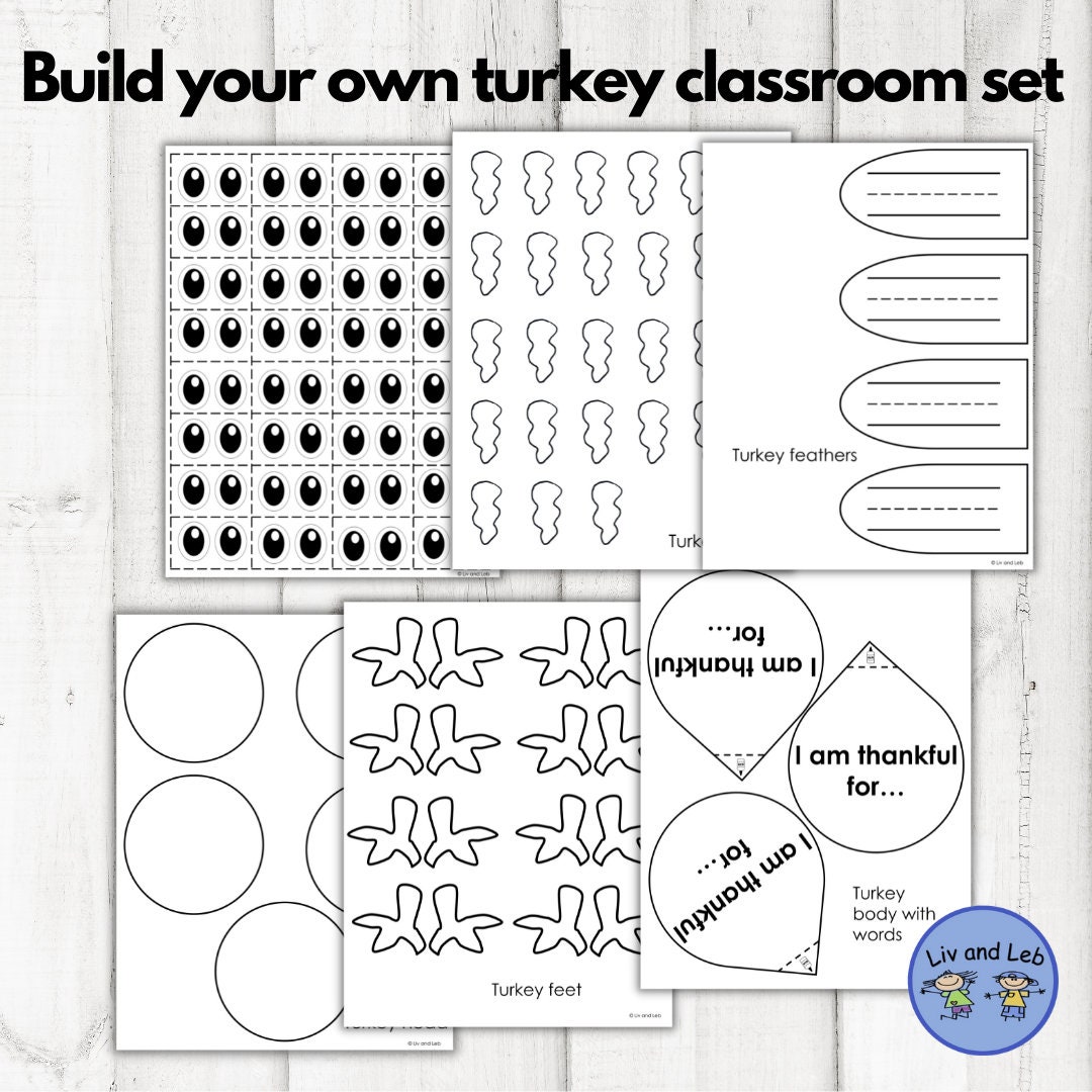 Turkey Craft Thanksgiving - Etsy