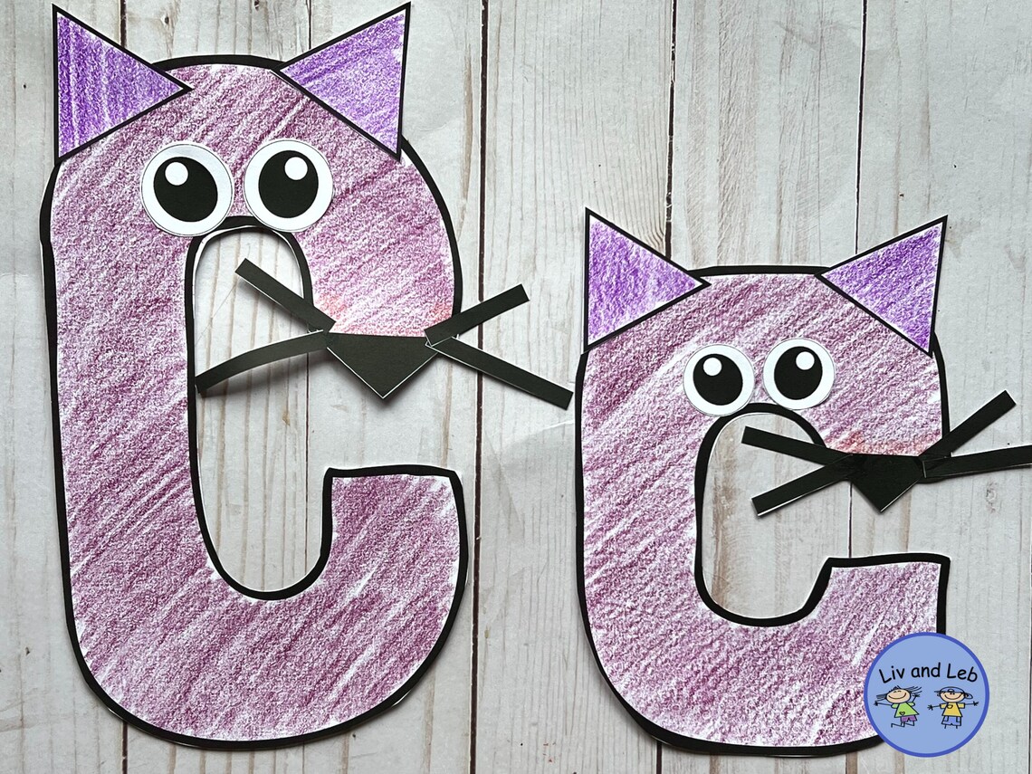 Letter C Craft- Alphabet Phonics Craft- Cat Craft - Etsy