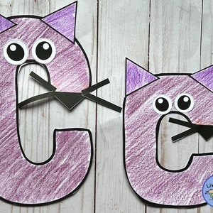 Letter C Cat Craft: Alphabet Phonics (digital Download) - Etsy