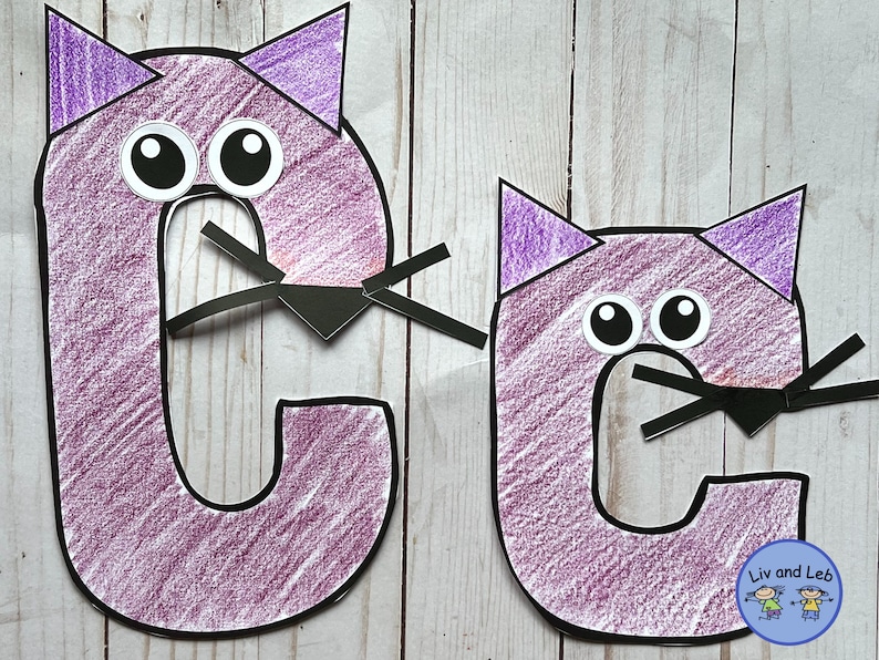 Letter C Craft- Alphabet Phonics Craft- Cat Craft - Etsy